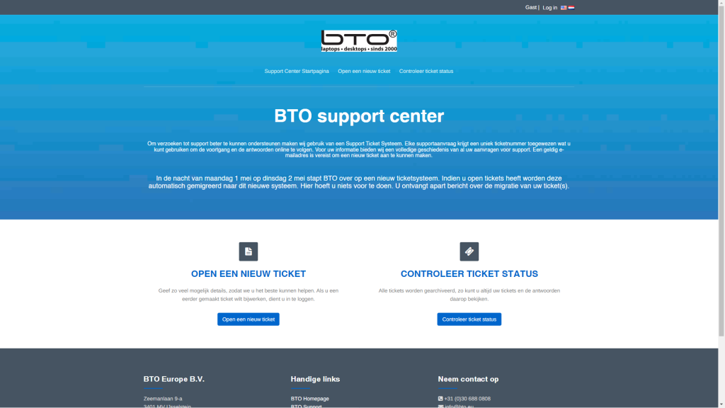 BTO lanceert nieuw Klantenserviceportaal - BTO